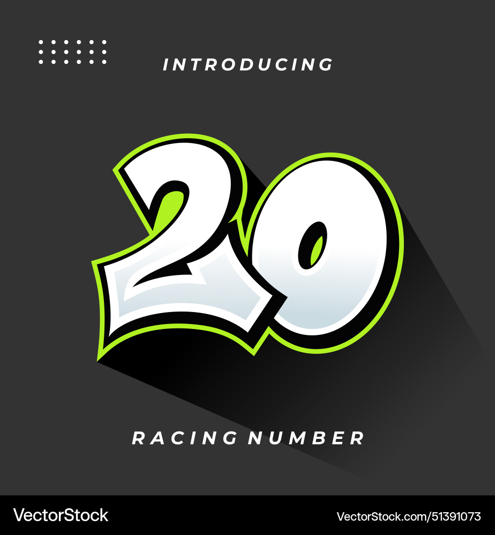 Premium decal racing number template Royalty Free Vector