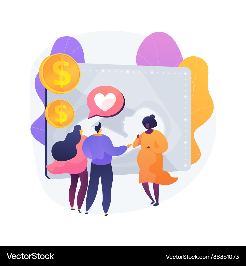 Surrogate mother abstract concept Royalty Free Vector Image