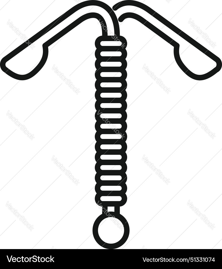 A coiled spring with hooks Royalty Free Vector Image