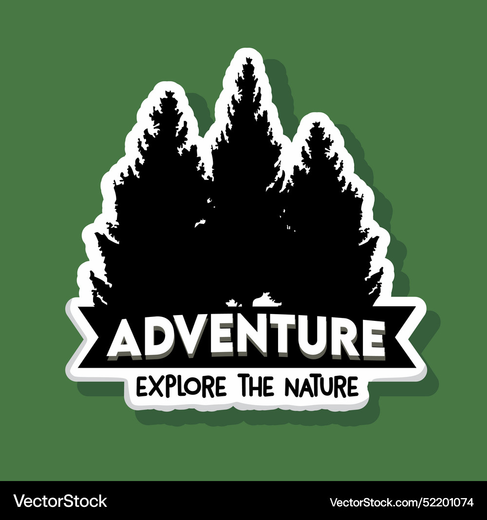 Adventure explore the nature Royalty Free Vector Image