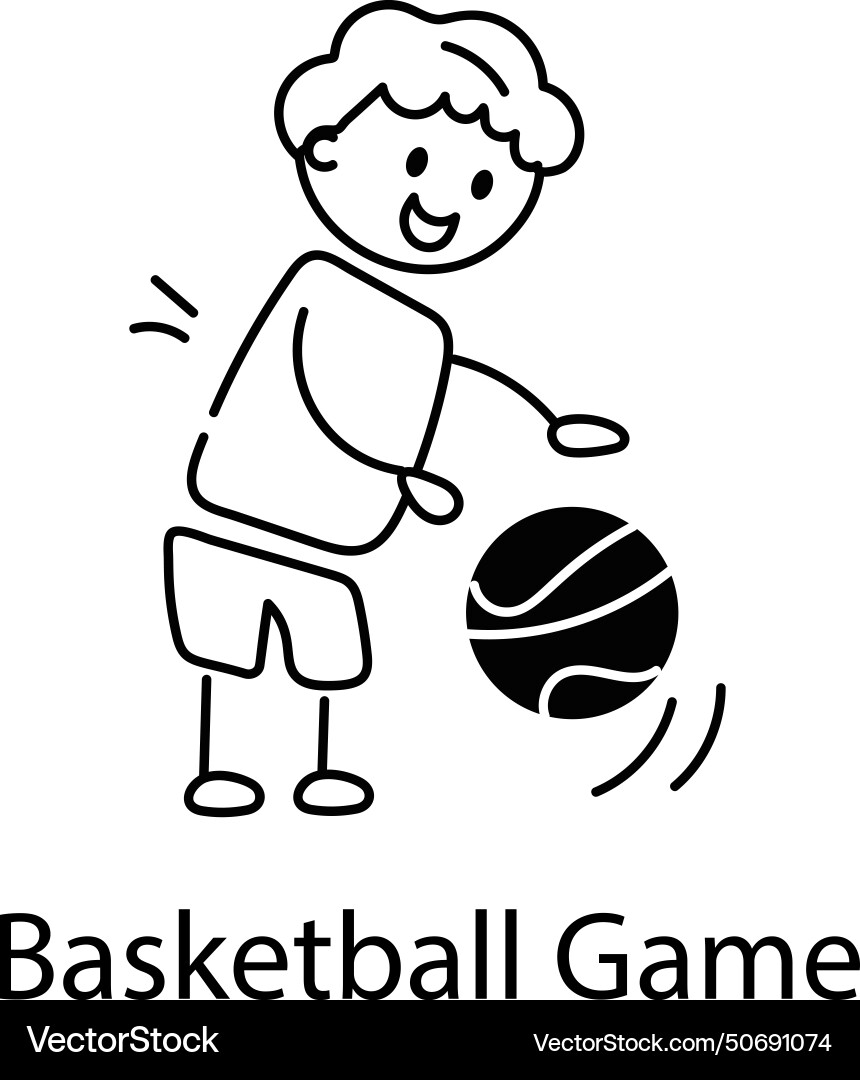 Basketball game Royalty Free Vector Image - VectorStock