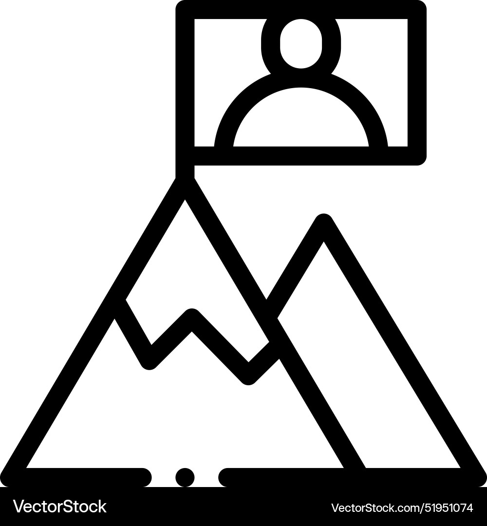 Challenge icon thin linear style design isolated Vector Image