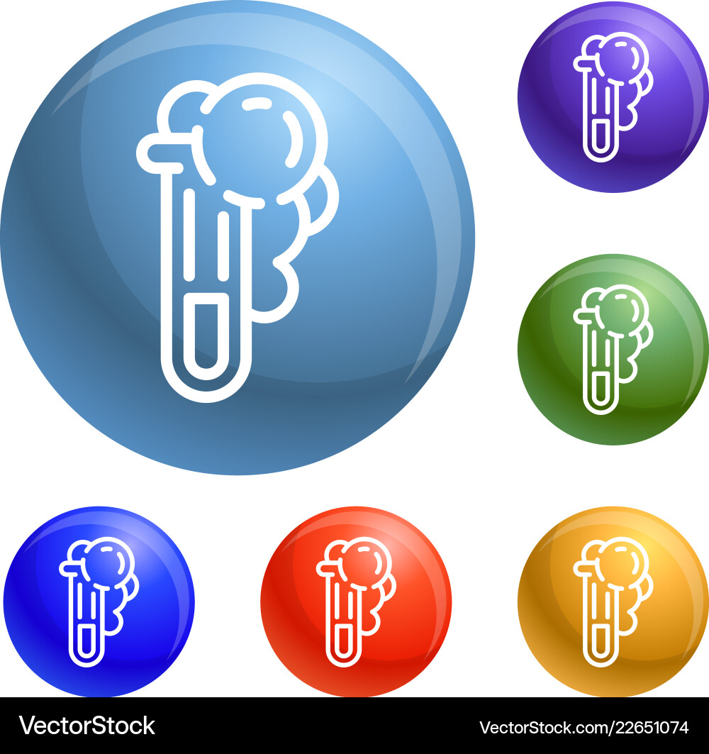 Chemical Test Tubes Icons Royalty Free Vector Image
