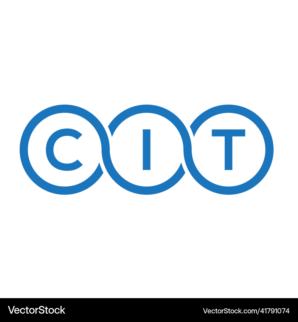 CIT Letter Logo - Monogram Style Royalty Free Vector Image