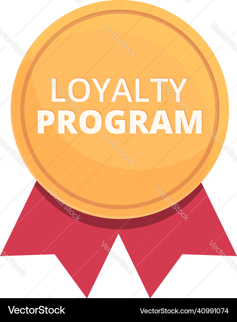 Emblem loyalty program icon cartoon Royalty Free Vector