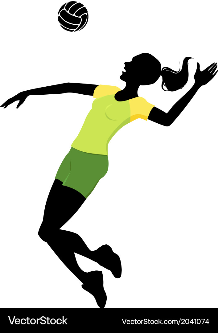 Female volleyball player Royalty Free Vector Image