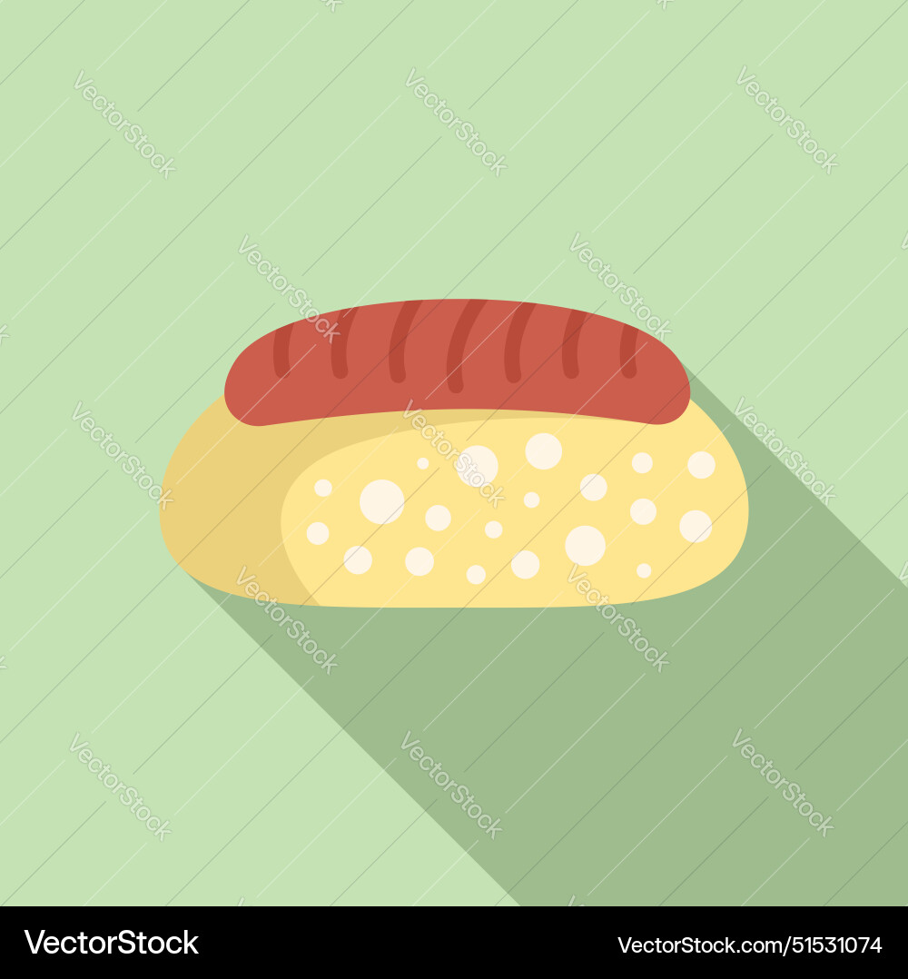 Hot dog being served at a baseball game Royalty Free Vector
