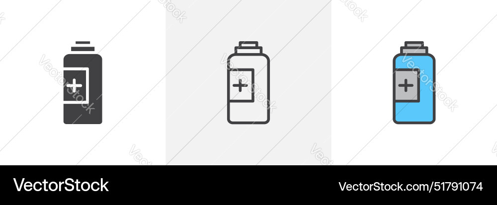 Medical pump line icon set Royalty Free Vector Image