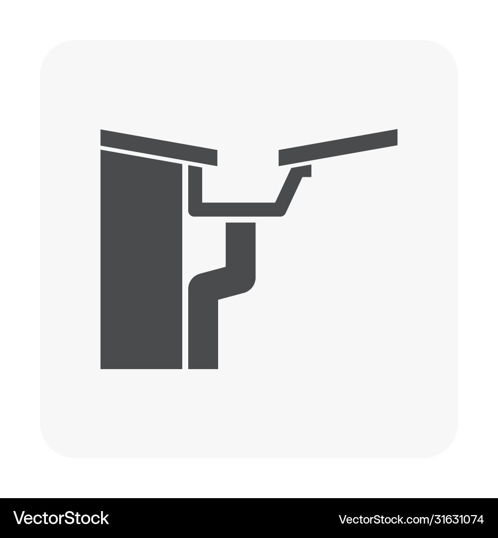 Rain gutter icon Royalty Free Vector Image - VectorStock