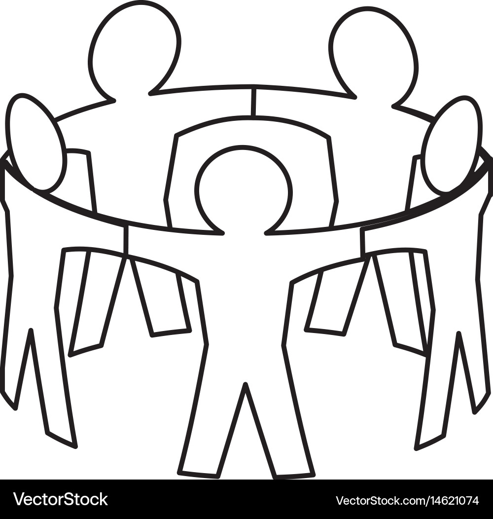 Teamwork abstract symbol Royalty Free Vector Image