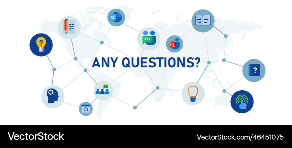 Any questions mark symbol icon set Royalty Free Vector Image