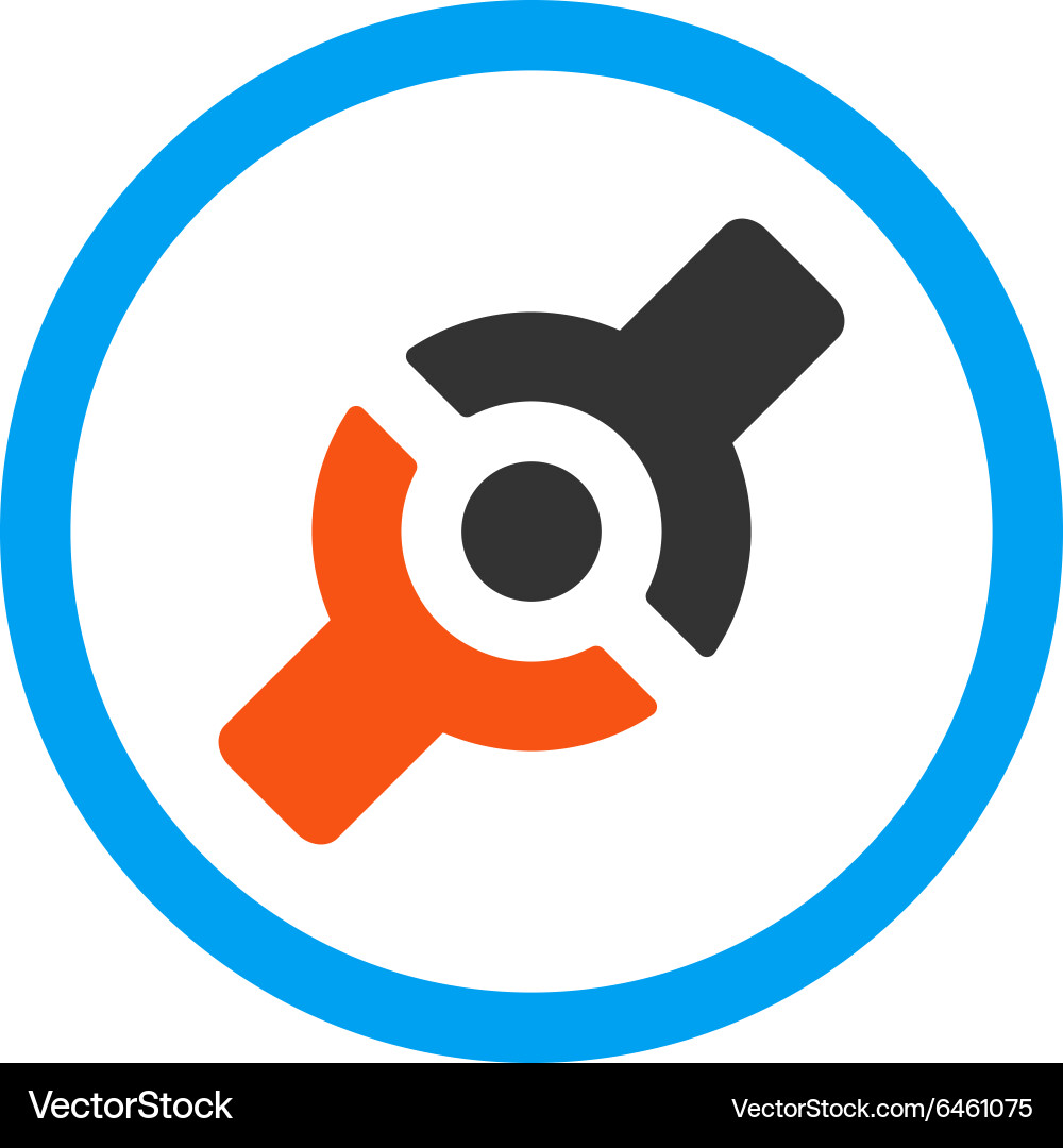 Artificial joint rounded icon Royalty Free Vector Image