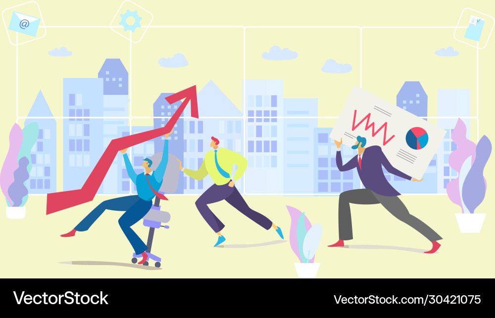 Business chart Royalty Free Vector Image - VectorStock