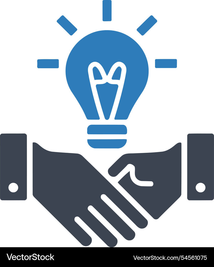 Business idea icon on white background Royalty Free Vector