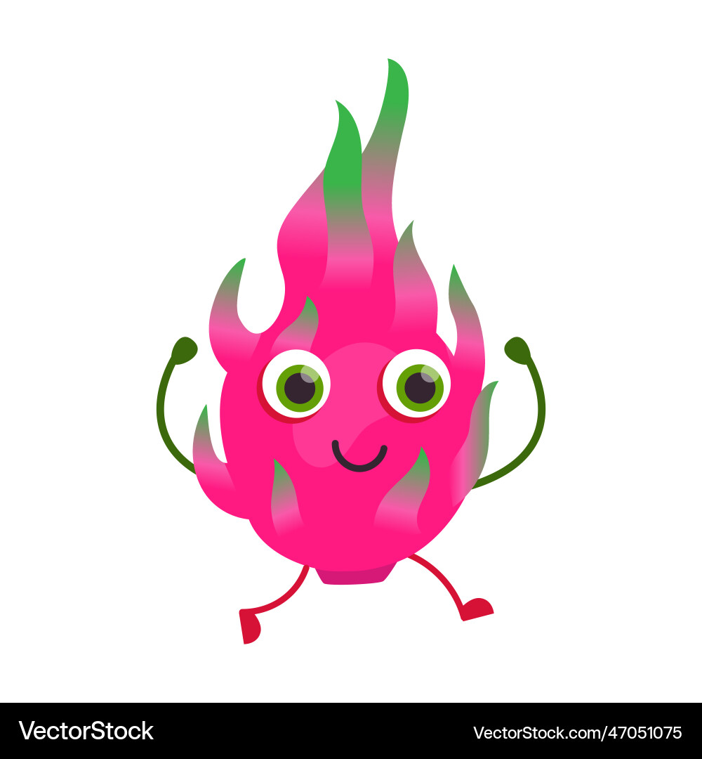 Cute fruit and berry cartoon character Royalty Free Vector