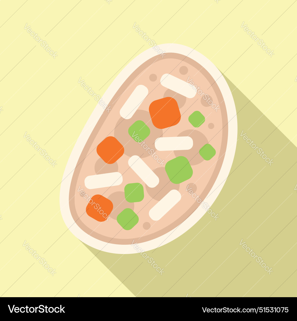 Delicious rice bowl overhead view Royalty Free Vector Image