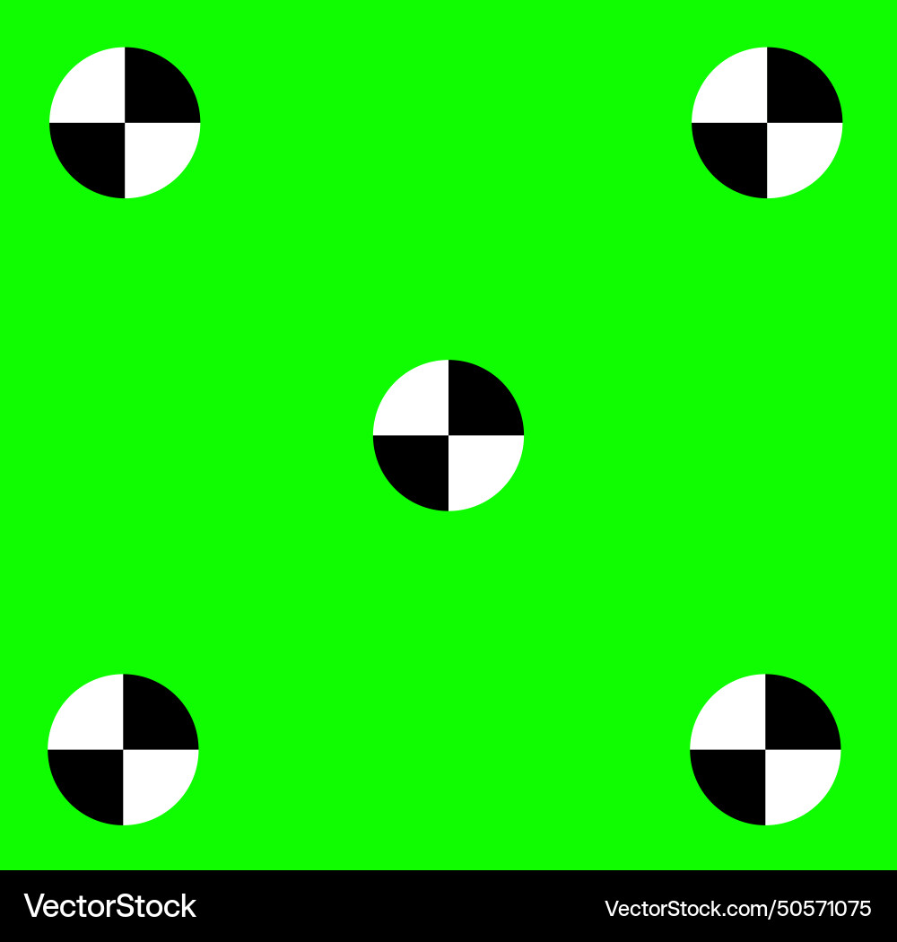 Green screen with tracking motions mark Royalty Free Vector