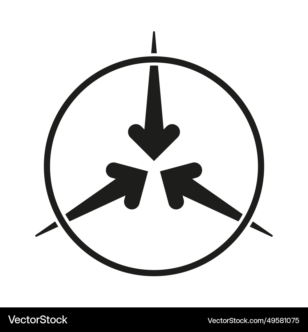Impact Arrows - Direction & Focus Icon Vector Image