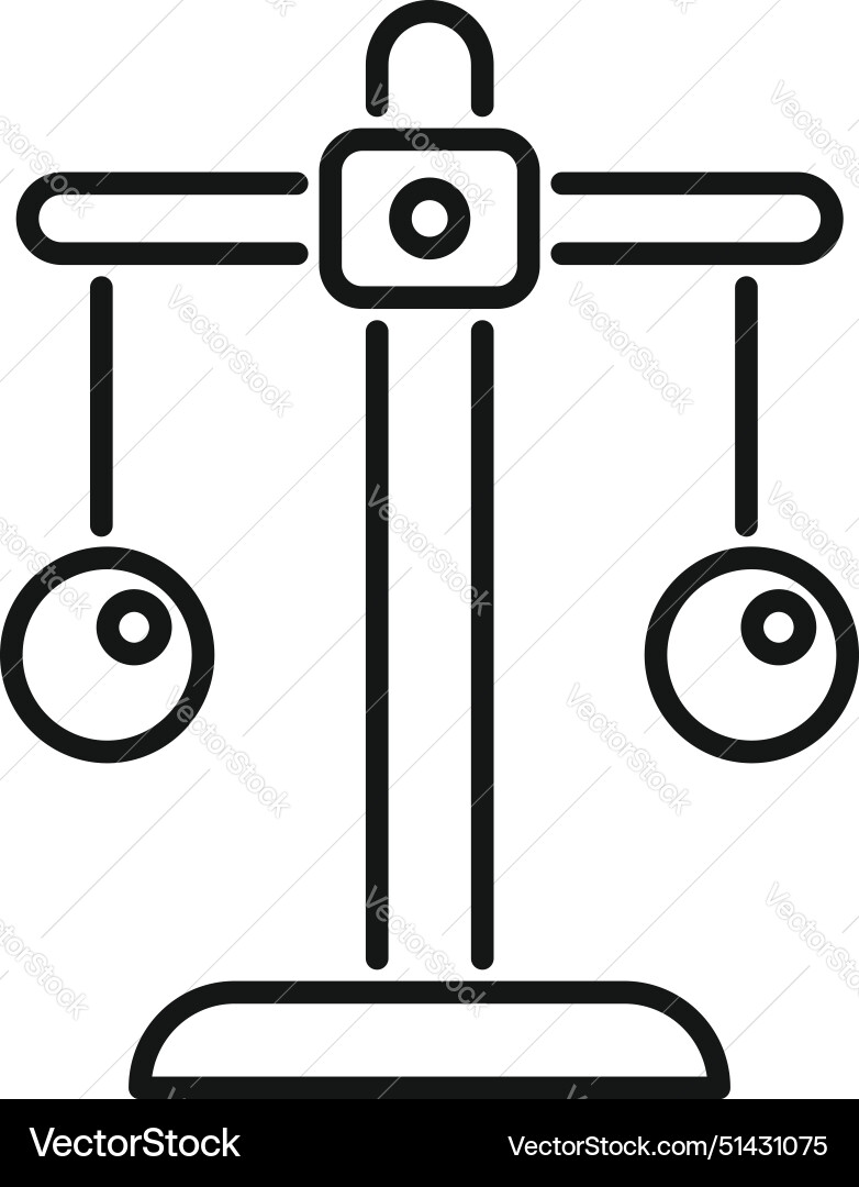Outline icon of a balance scale Royalty Free Vector Image