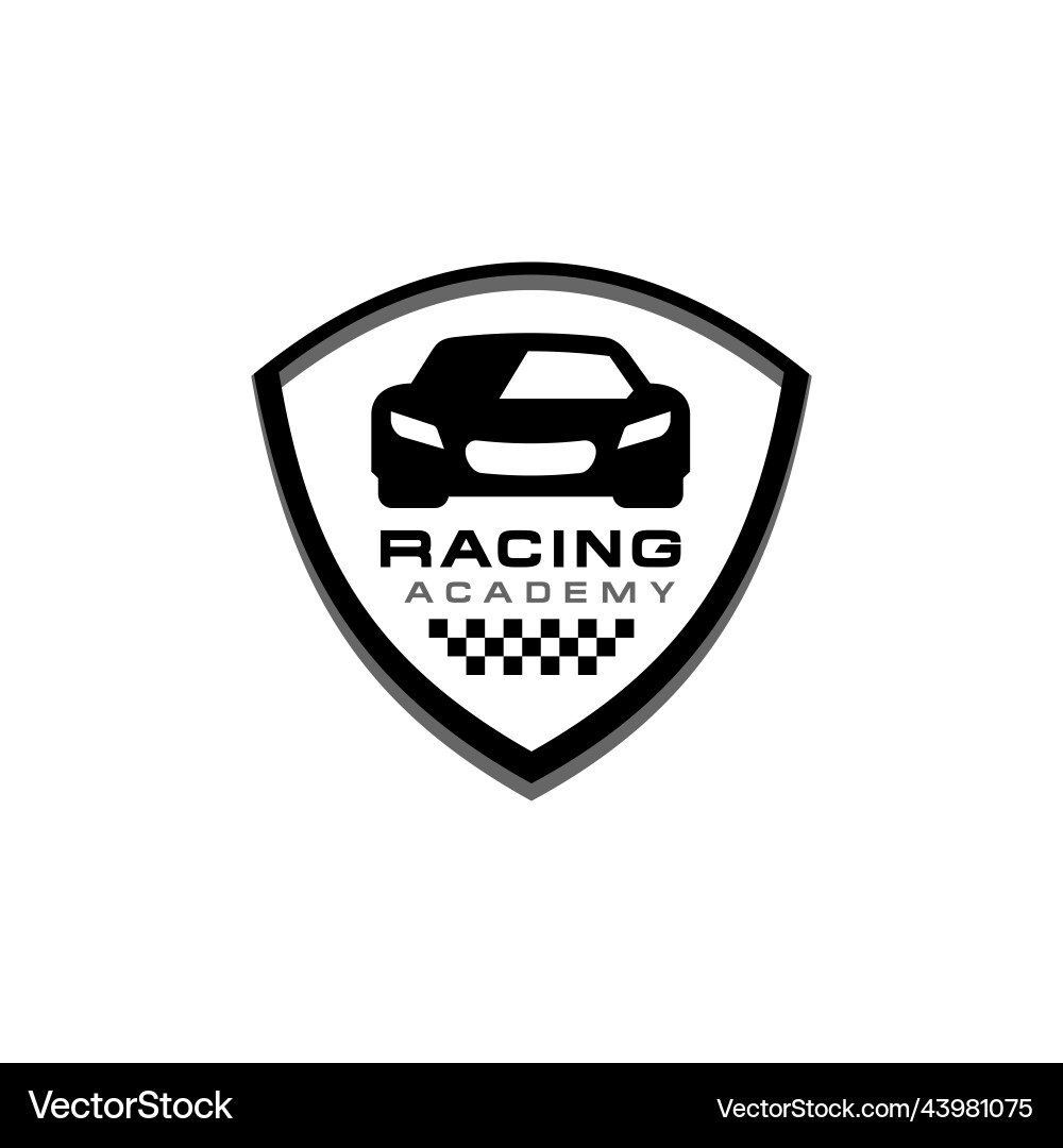 Racing course logo car design icon Royalty Free Vector Image