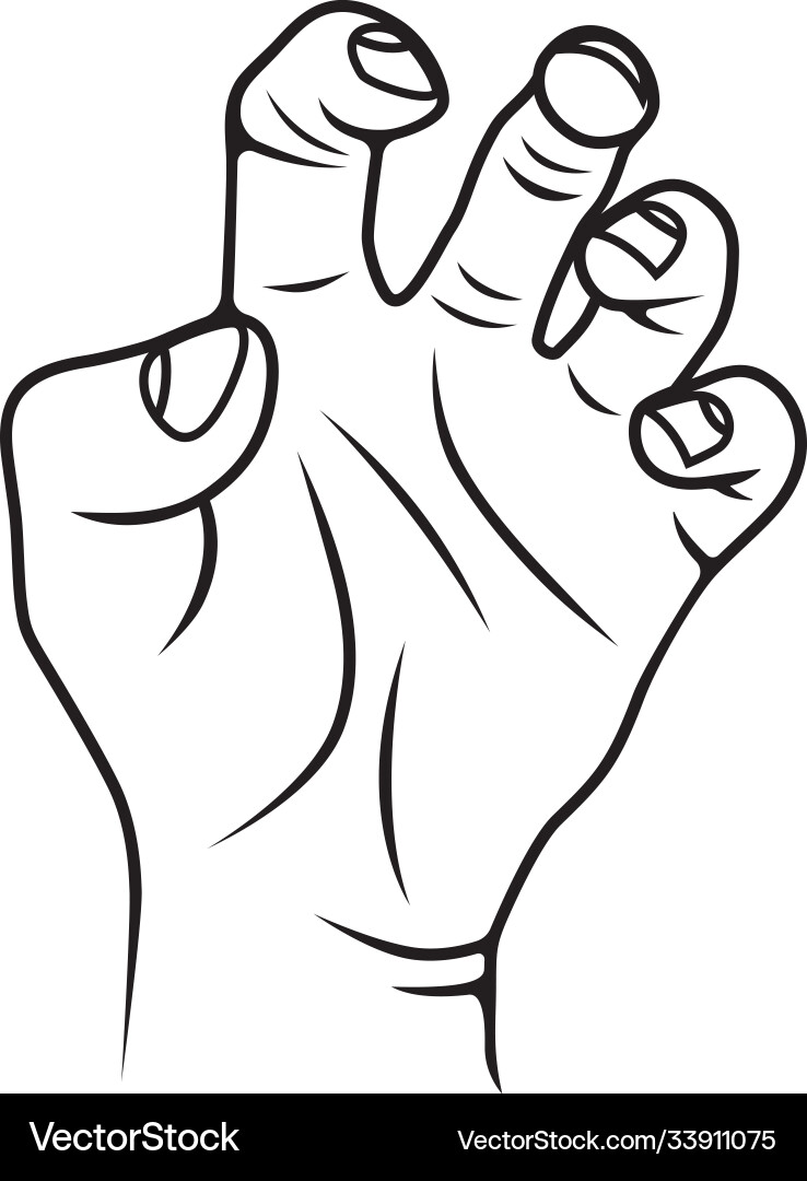 Scary frightening hand Royalty Free Vector Image