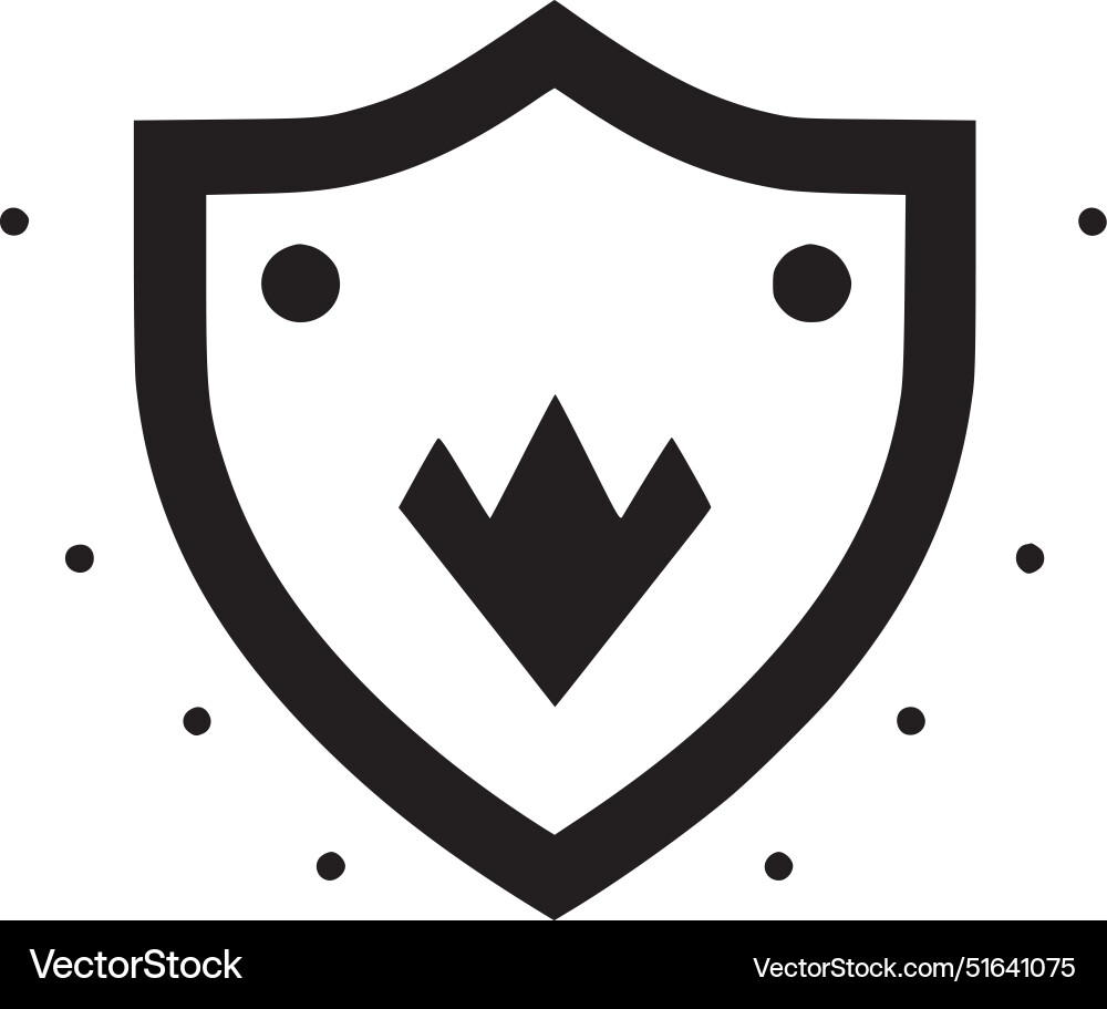 Shield - minimalist and simple silhouette Vector Image