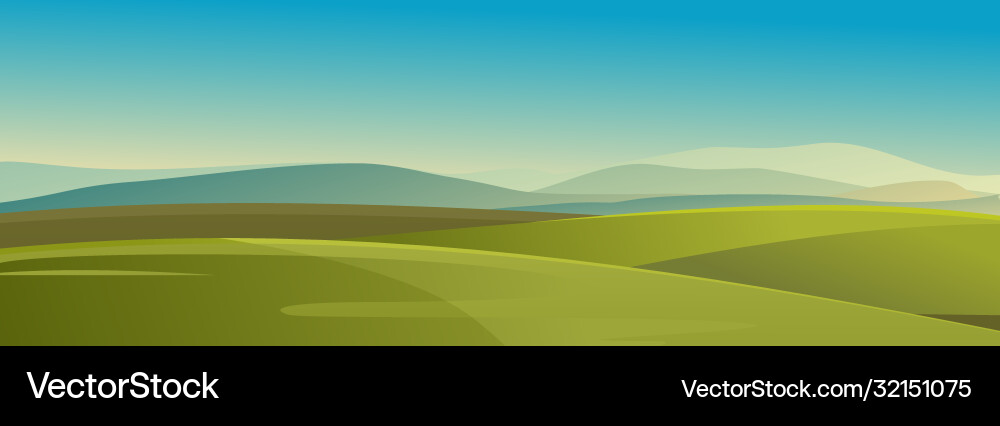 Summer Meadow Landscape Royalty Free Vector Image