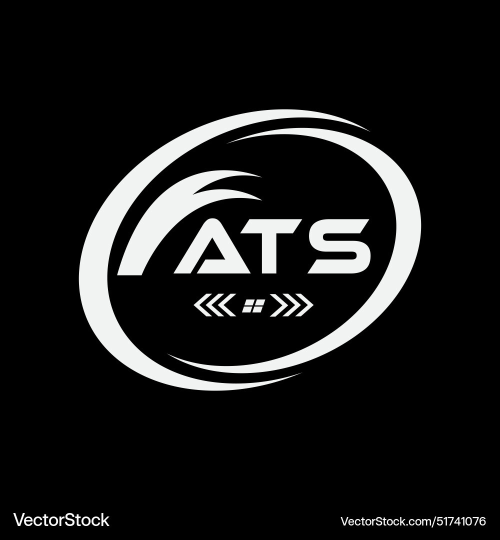 Ats letter logo design simple and modern Vector Image