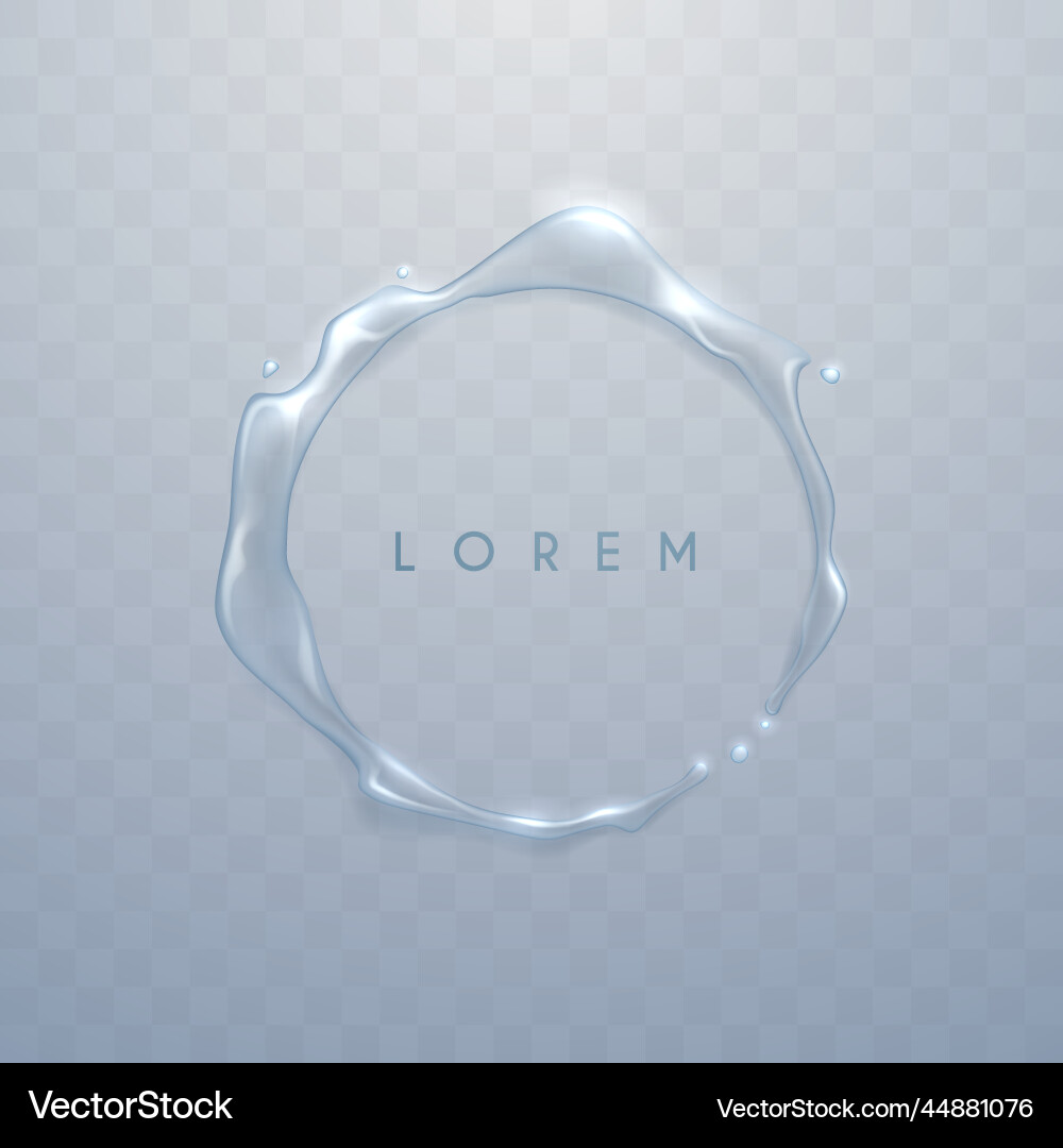 Circle water on transparent background Royalty Free Vector