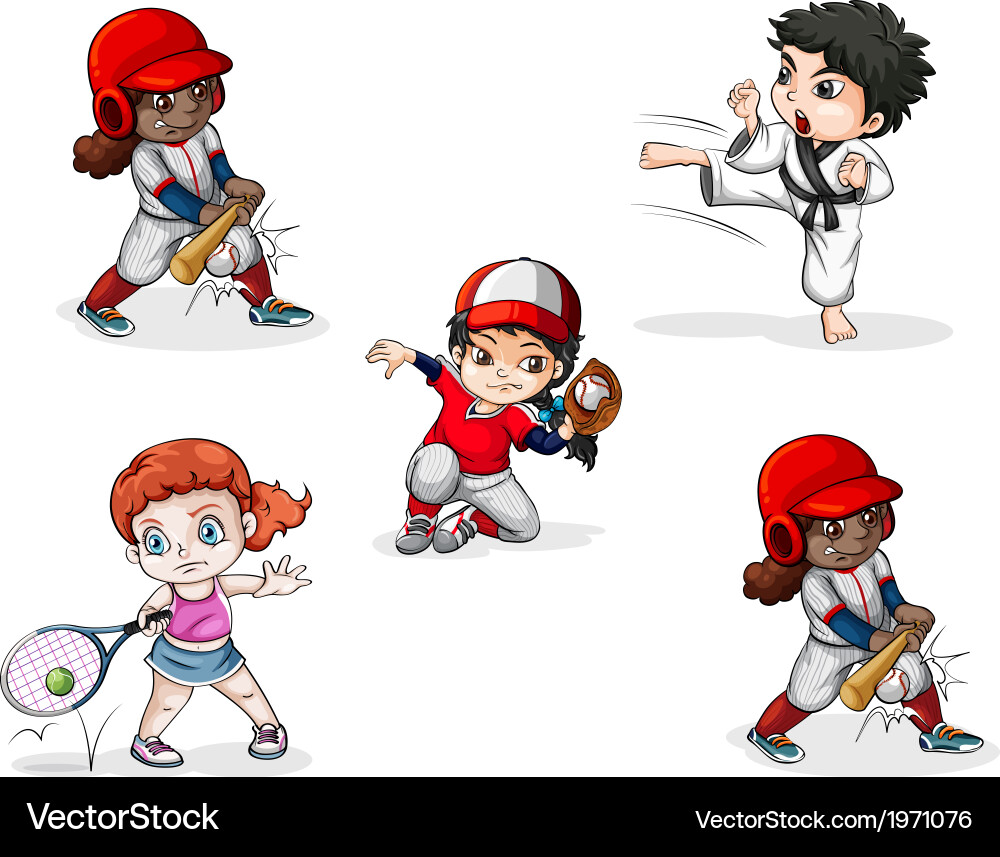 Different sports activities Royalty Free Vector Image