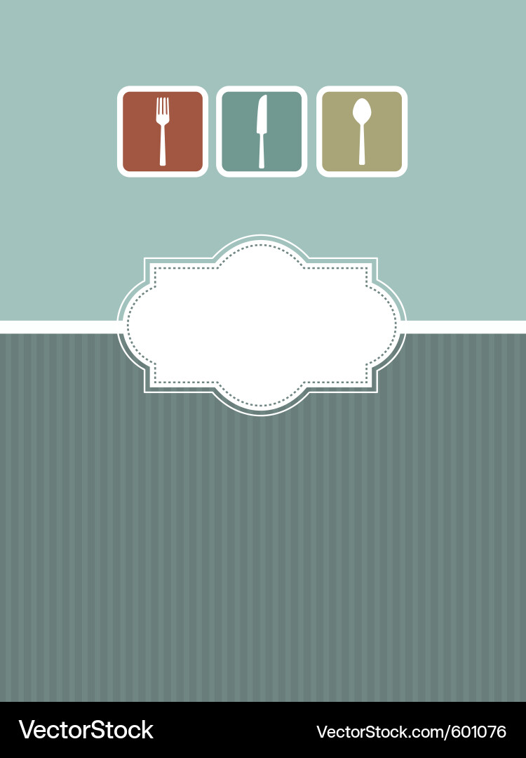 Dinner menu Royalty Free Vector Image - VectorStock