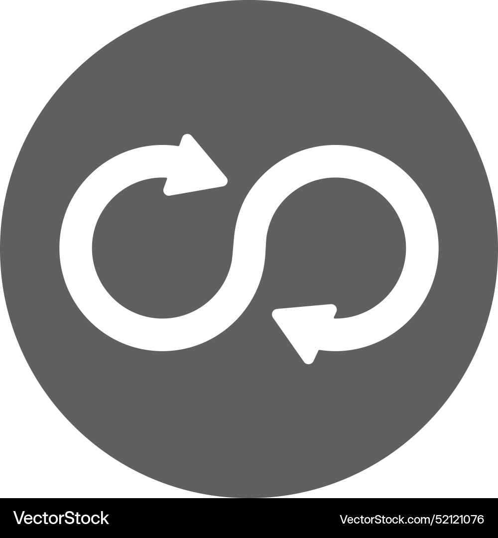 Endless infinite limitless icon logo Royalty Free Vector