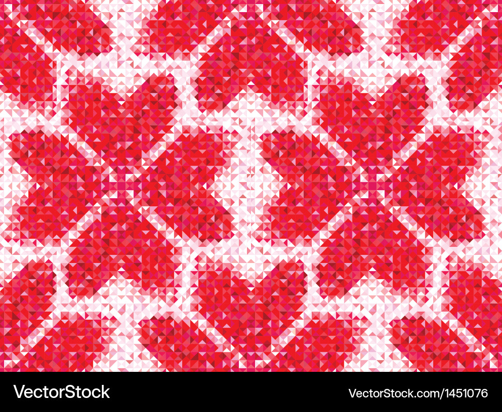 Flower seamless love pattern of geometric heart Vector Image
