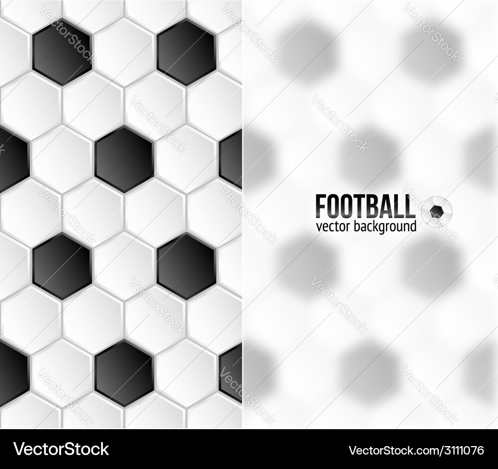 Hexagonal Football Tiles Background Royalty Free Vector