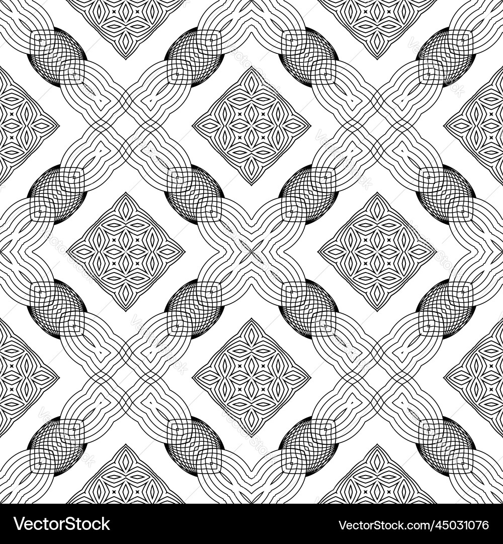 Line icon seamless pattern isolated on white Vector Image