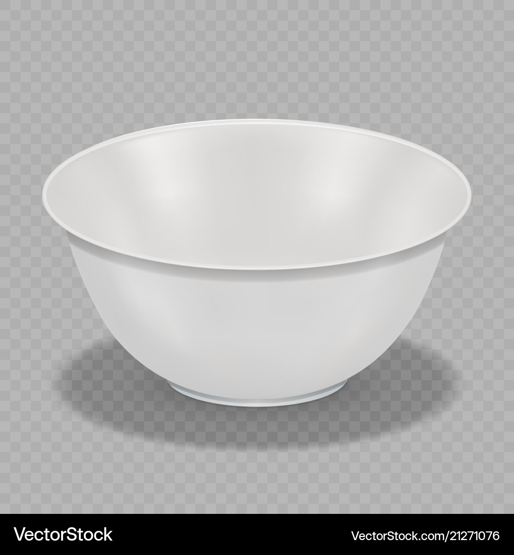 Realistic bowl isolated Royalty Free Vector Image