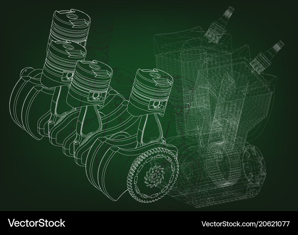 Car engine Royalty Free Vector Image - VectorStock