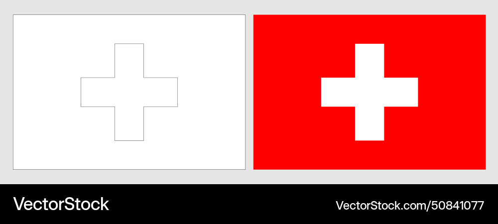 Coloring flag set of switzerland Royalty Free Vector Image