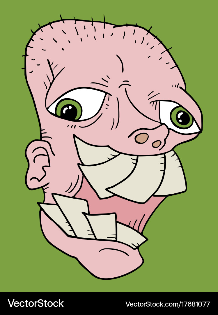 Distorted Scream Face – Royalty-Free Vector | VectorStock