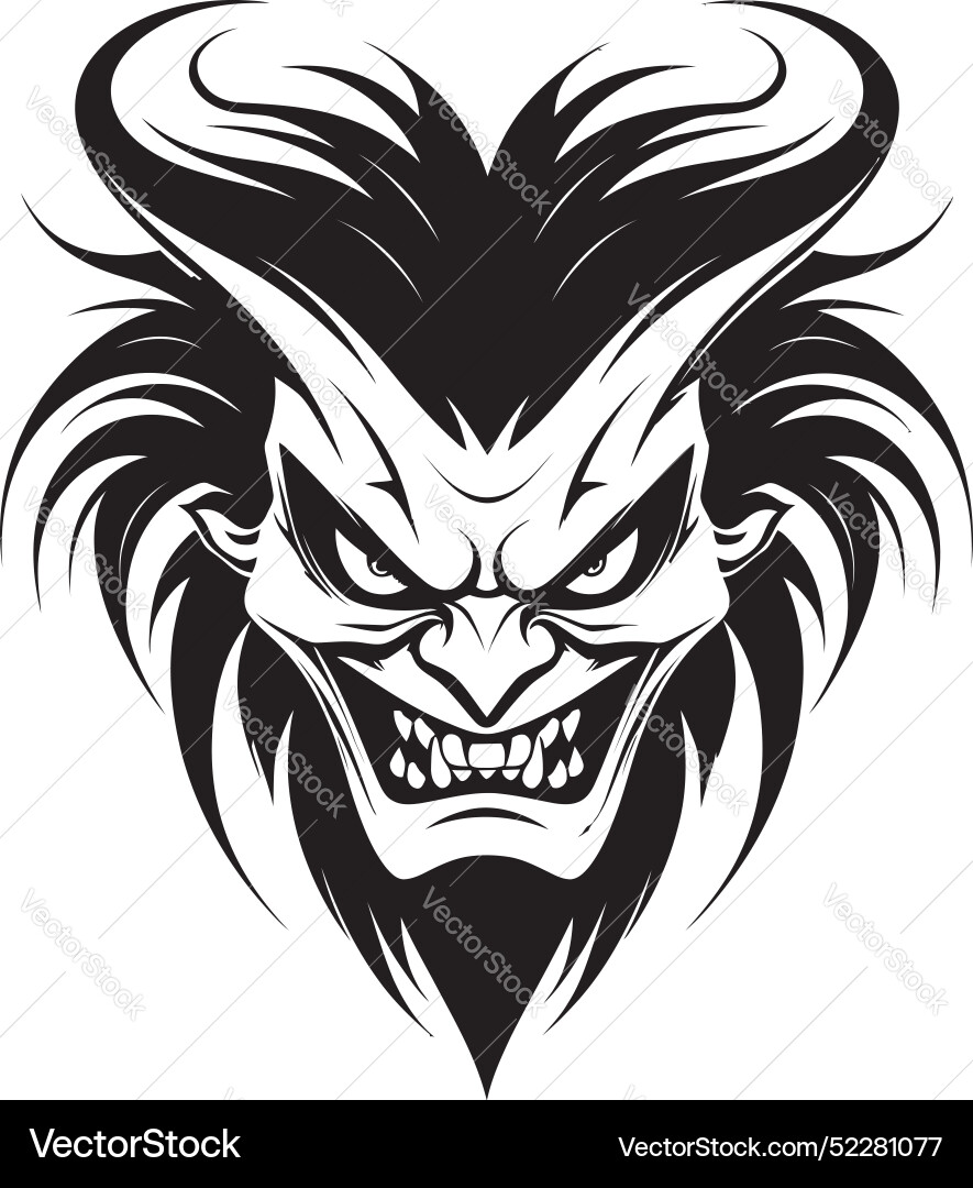 Dusks enigma haunting witch monster symbol Vector Image