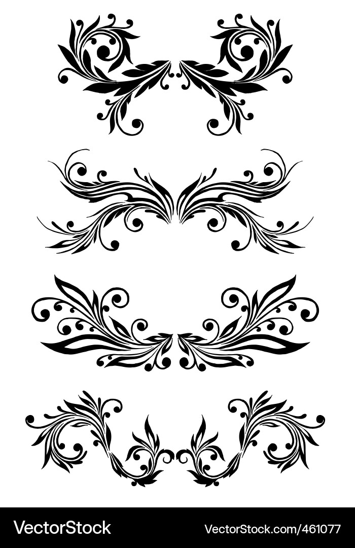 Floral design elements Royalty Free Vector Image