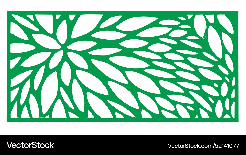 Green plants with mosaic pattern Royalty Free Vector Image