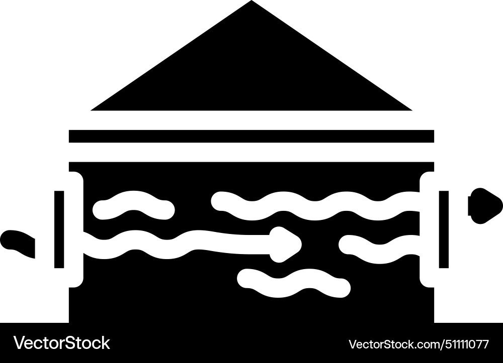 Natural ventilation glyph icon Royalty Free Vector Image