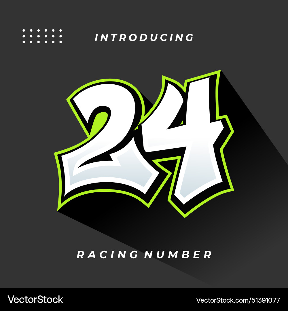 Premium decal racing number template Royalty Free Vector