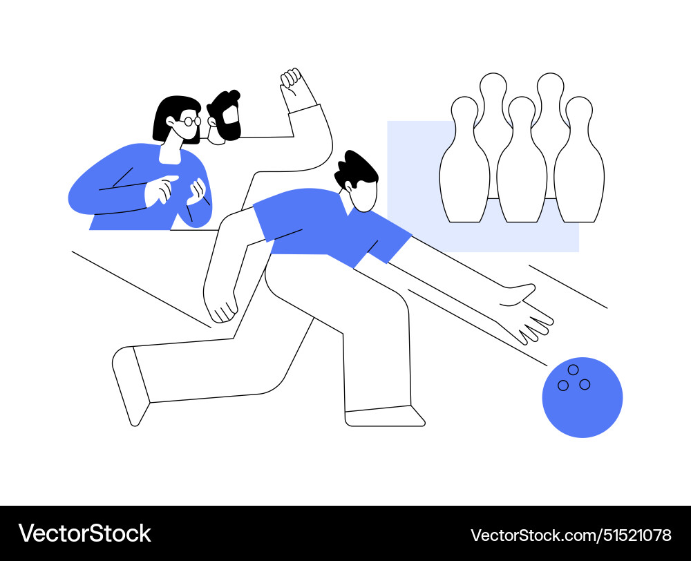 Bowling isolated cartoon Royalty Free Vector Image