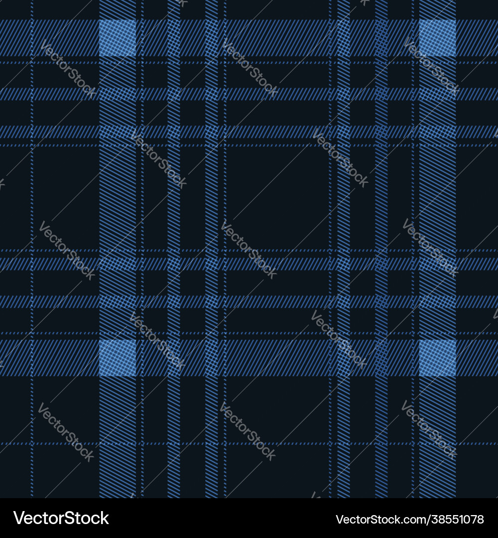 Dark blue plaid pattern in and s Royalty Free Vector Image