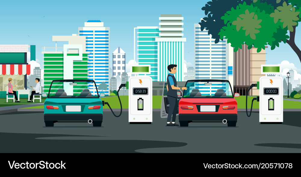 Electric charger Royalty Free Vector Image - VectorStock