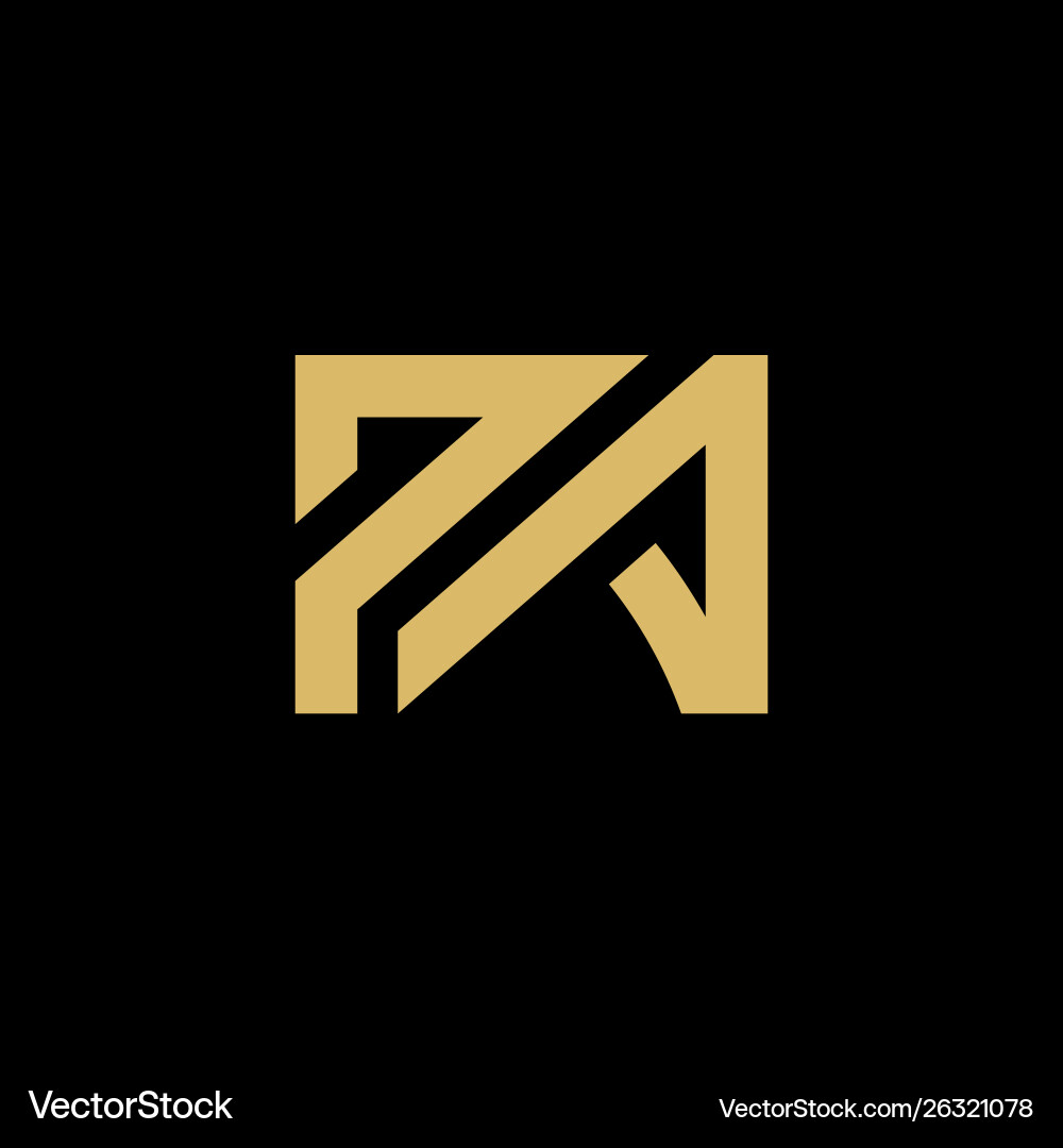 Initial letter pa logo icon elegant design Vector Image