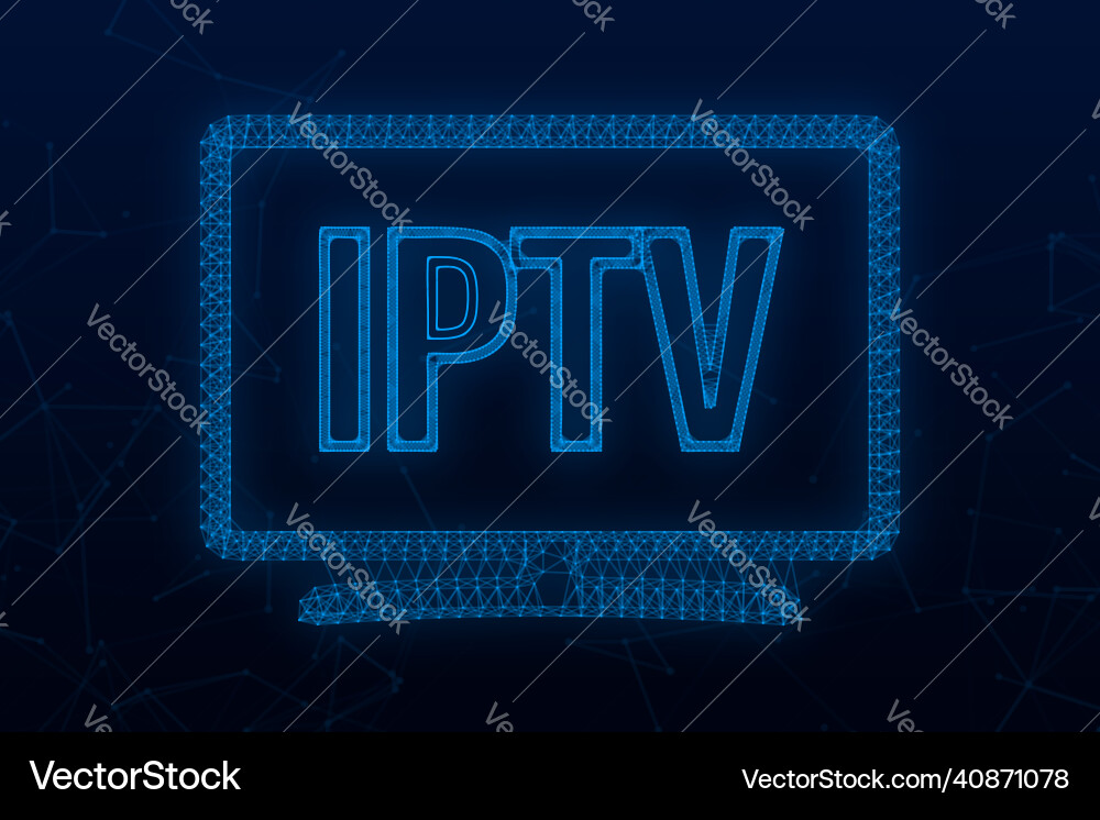 Iptv badge icon logo stock Royalty Free Vector Image