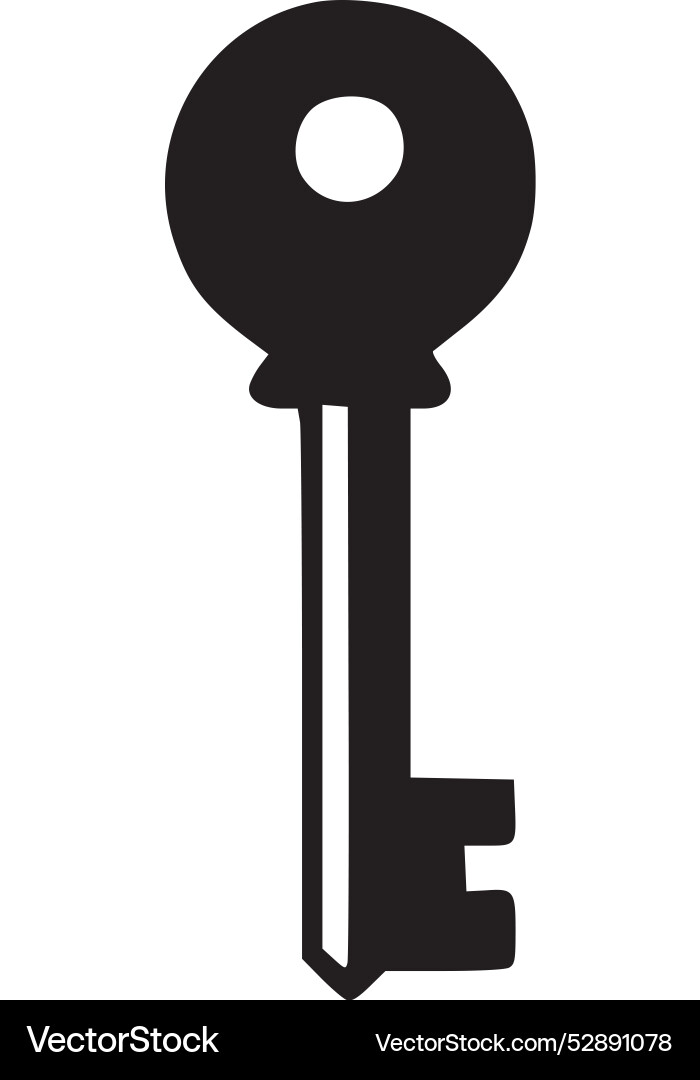 Key - minimalist and simple silhouette Royalty Free Vector